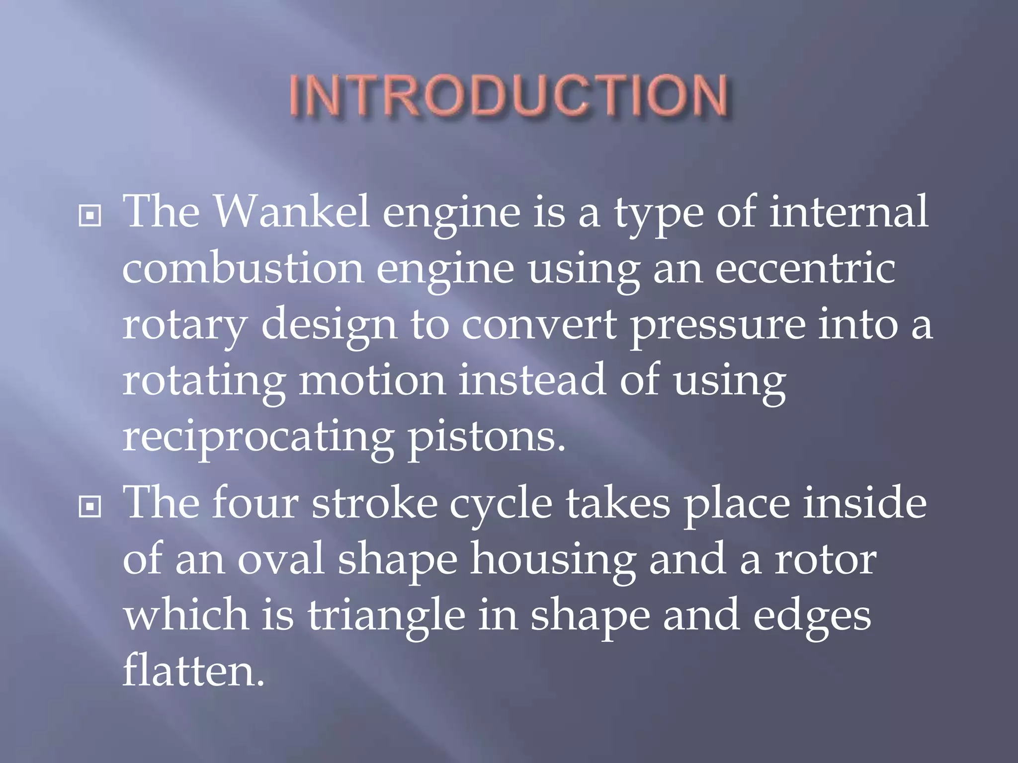 Wankel engine | PPTX