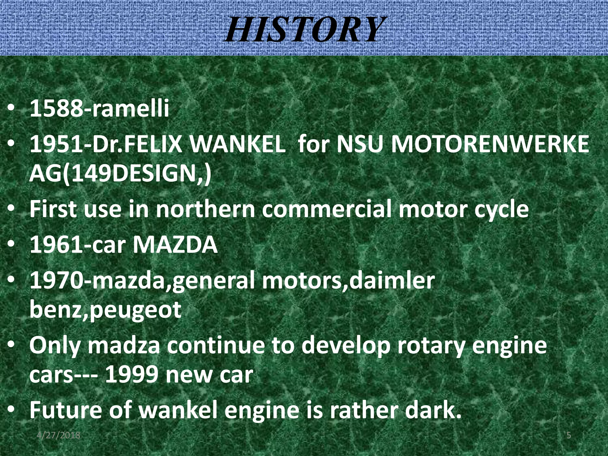 Wankel engine | PPTX