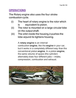 Wankel rotary engine | DOCX