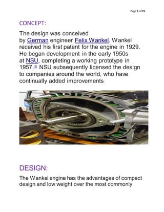 Wankel rotary engine | PDF