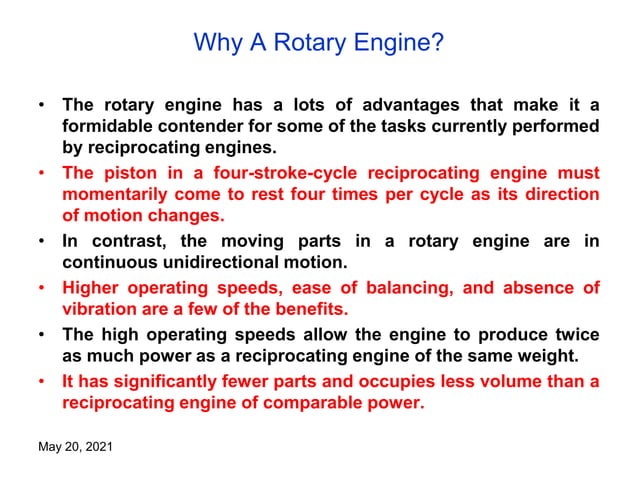 Wankel rotary engines | PPTX