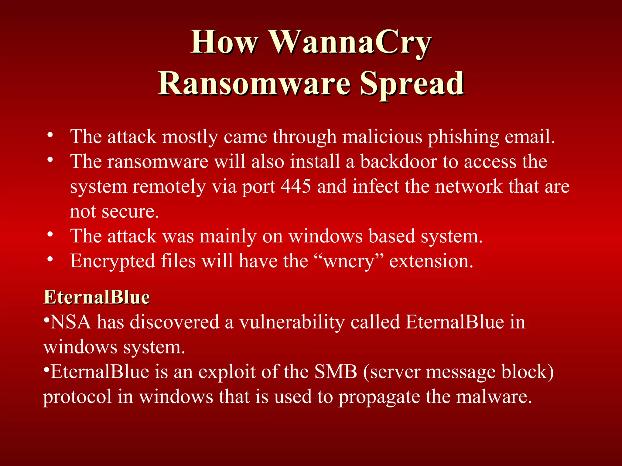 Wannacry-A Ransomware Attack | PPT