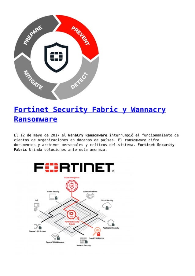 Wannacry fortinet-security-fabric | PDF