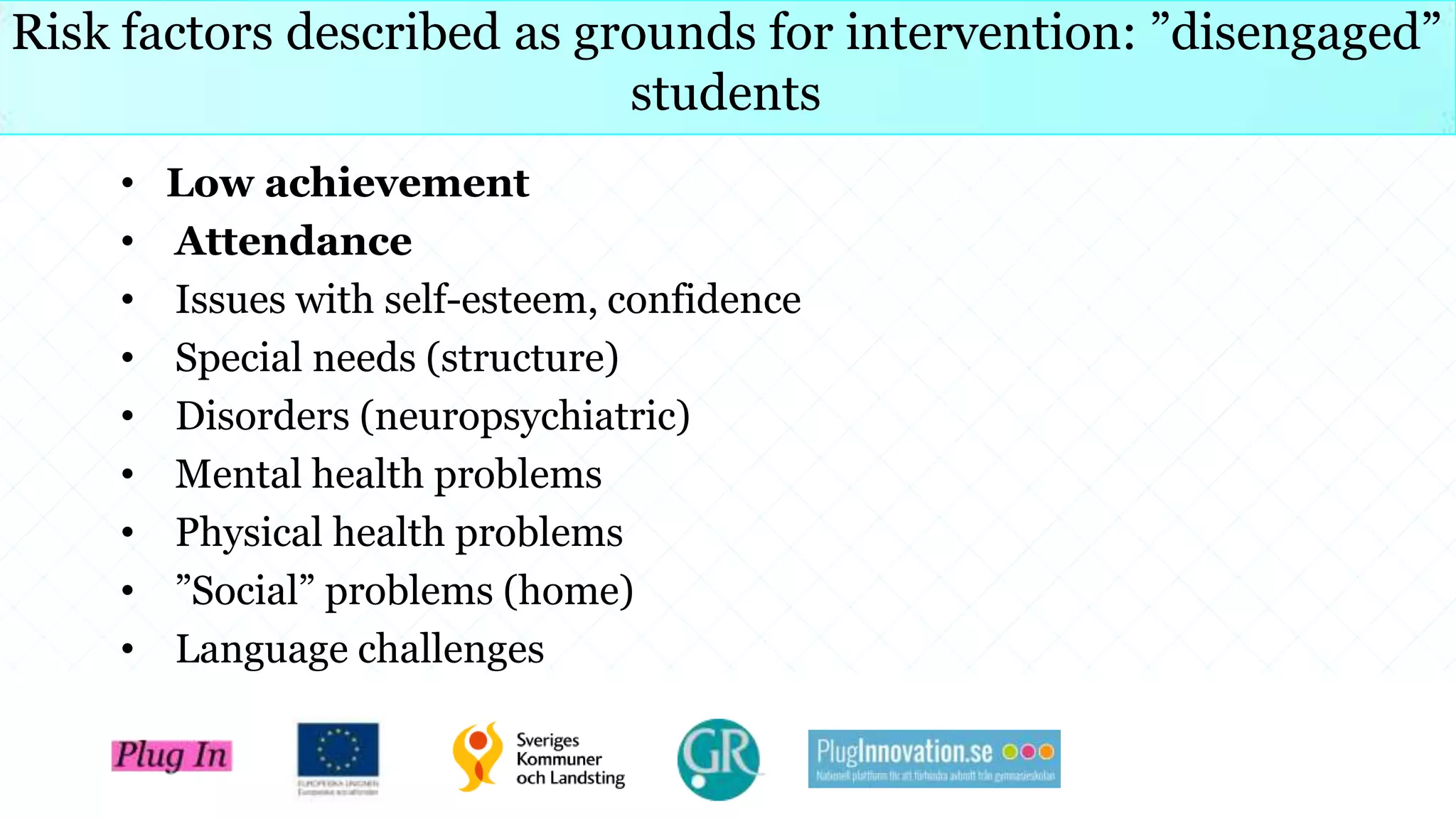 W Anna Liljestrom - Reducing dropout rates | PPT