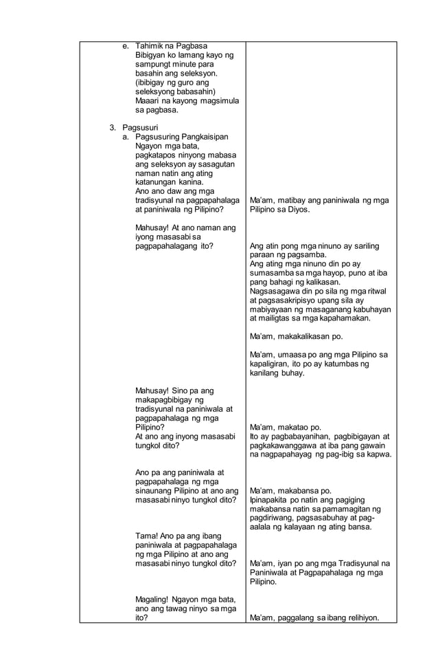 Lesson plan sa Hekasi | DOCX