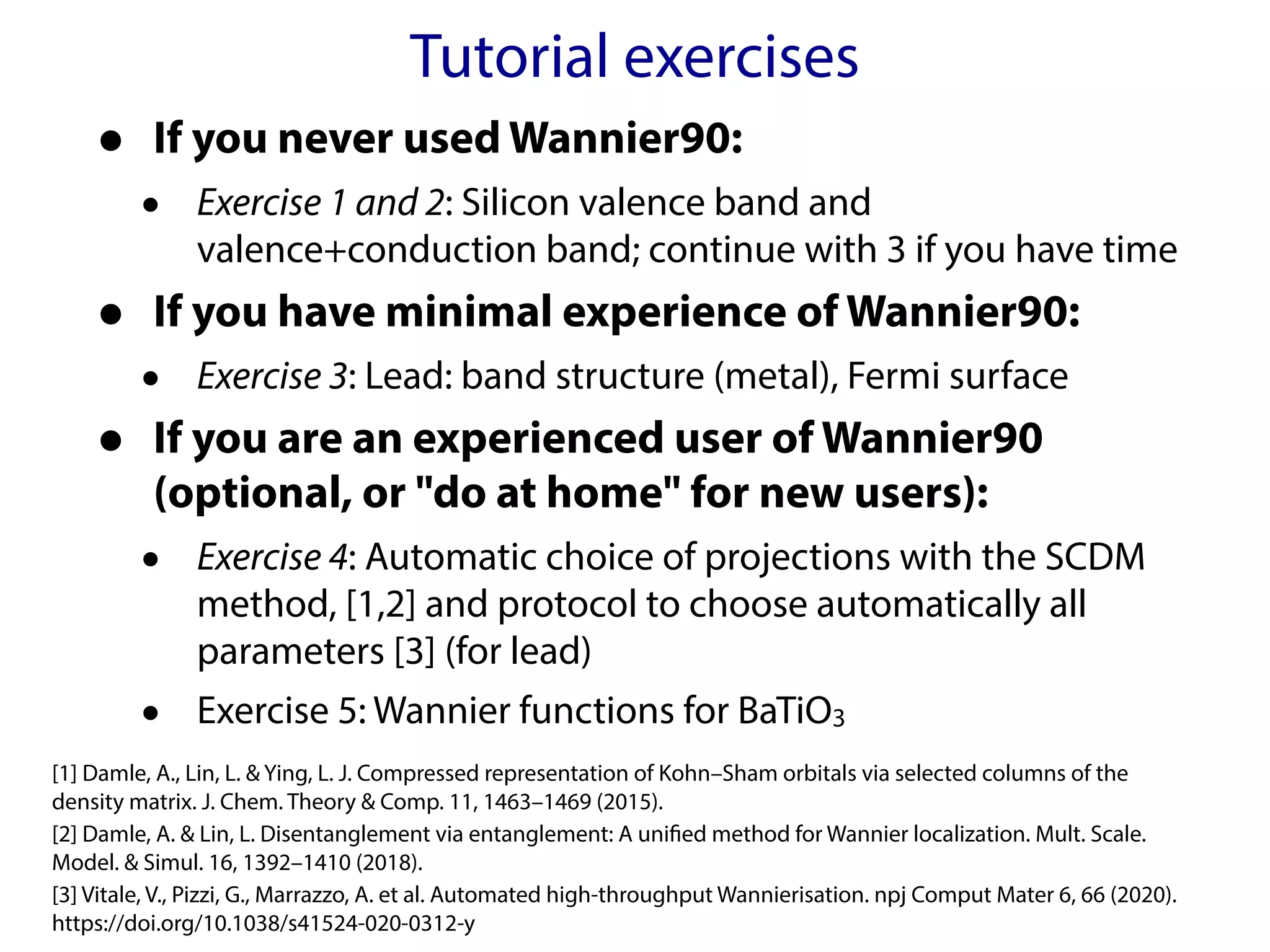 Wannier tutorial | PPT