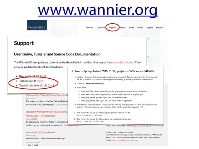 Wannier tutorial | PDF | Chemistry | Science