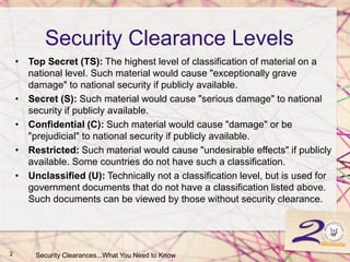 Want a Security Clearance? This is what you need to know | PPT