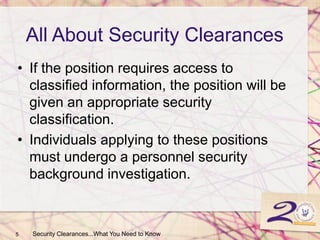 Want a Security Clearance? This is what you need to know | PPT