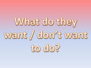 Want dont want to | PPT