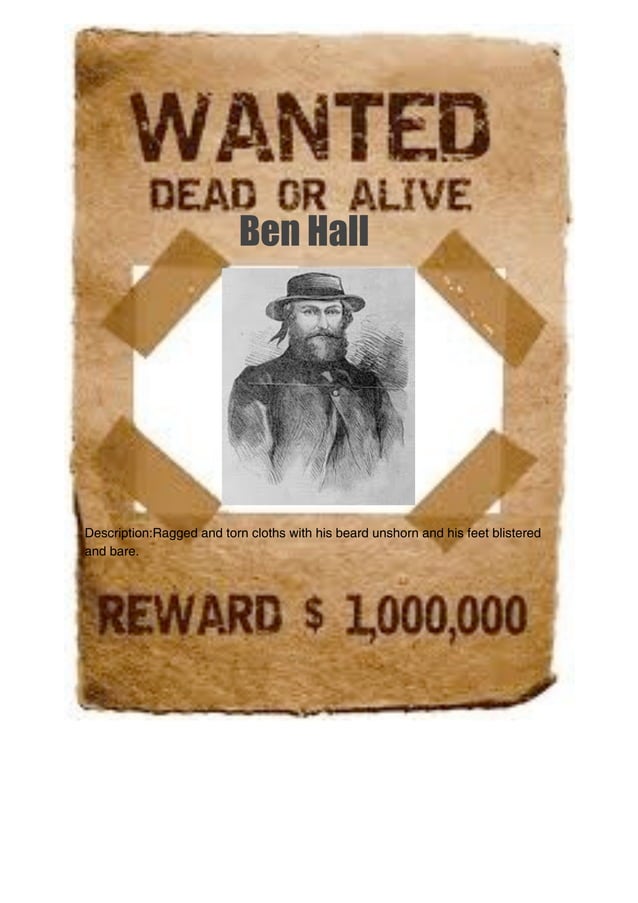 Wanted Poster Ben Hall | PAGES