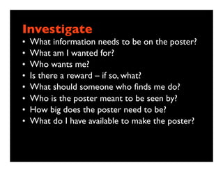 Wanted Poster Design Challenge | PPT