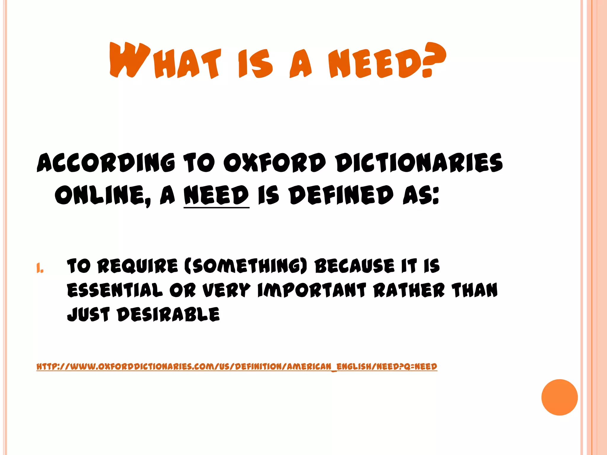 Wants and needs powerpoint | PPTX