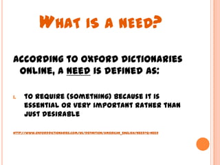 Wants and needs powerpoint | PPTX