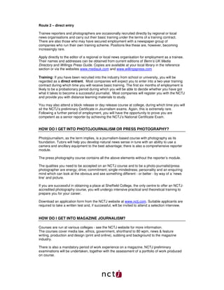 Want to be a journalist | PDF | Vocational Training | Careers