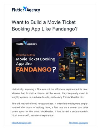 Want to Build a Movie Ticket Booking App Like Fandango? | PDF
