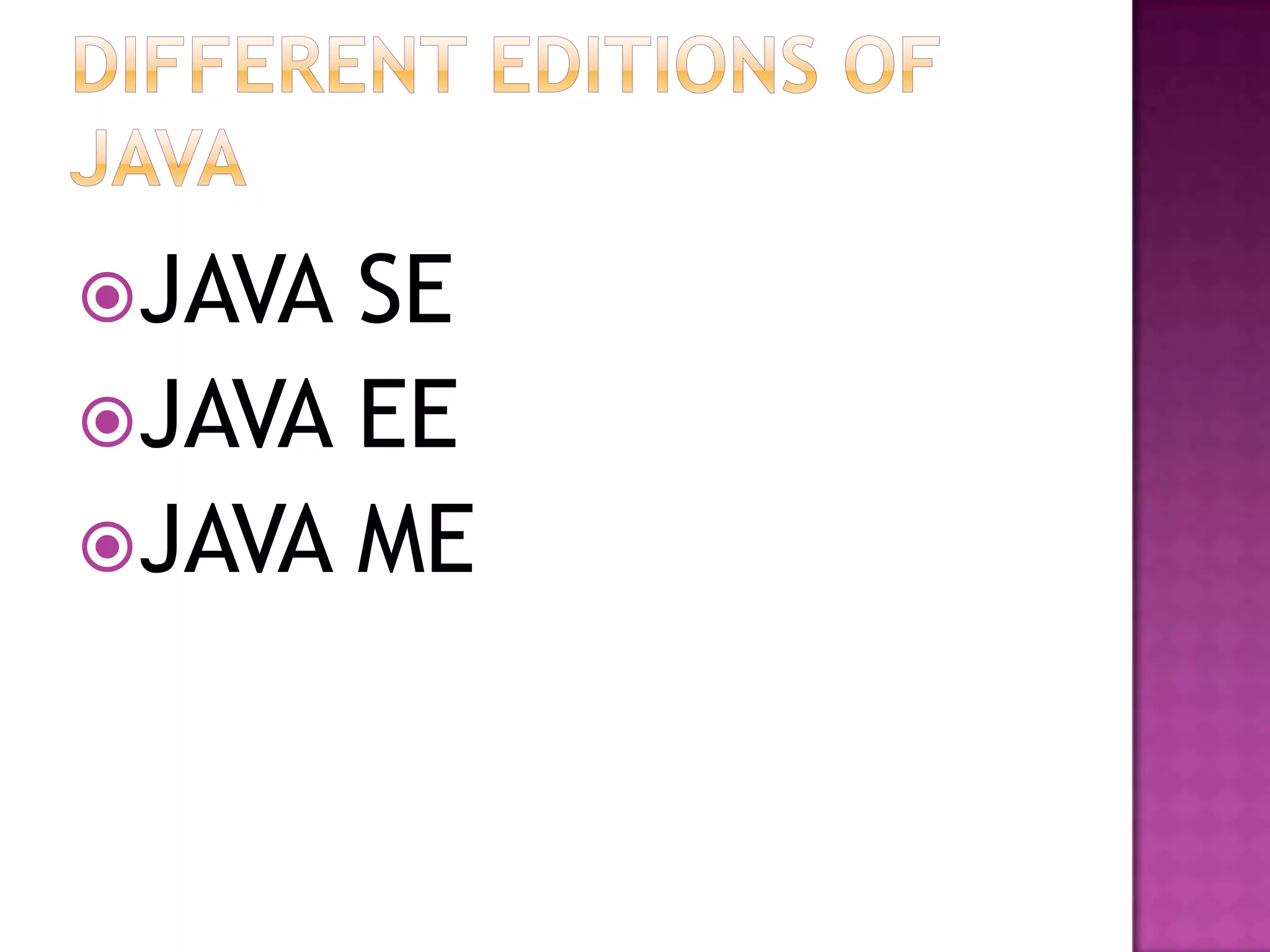 Want to know about java | PPTX