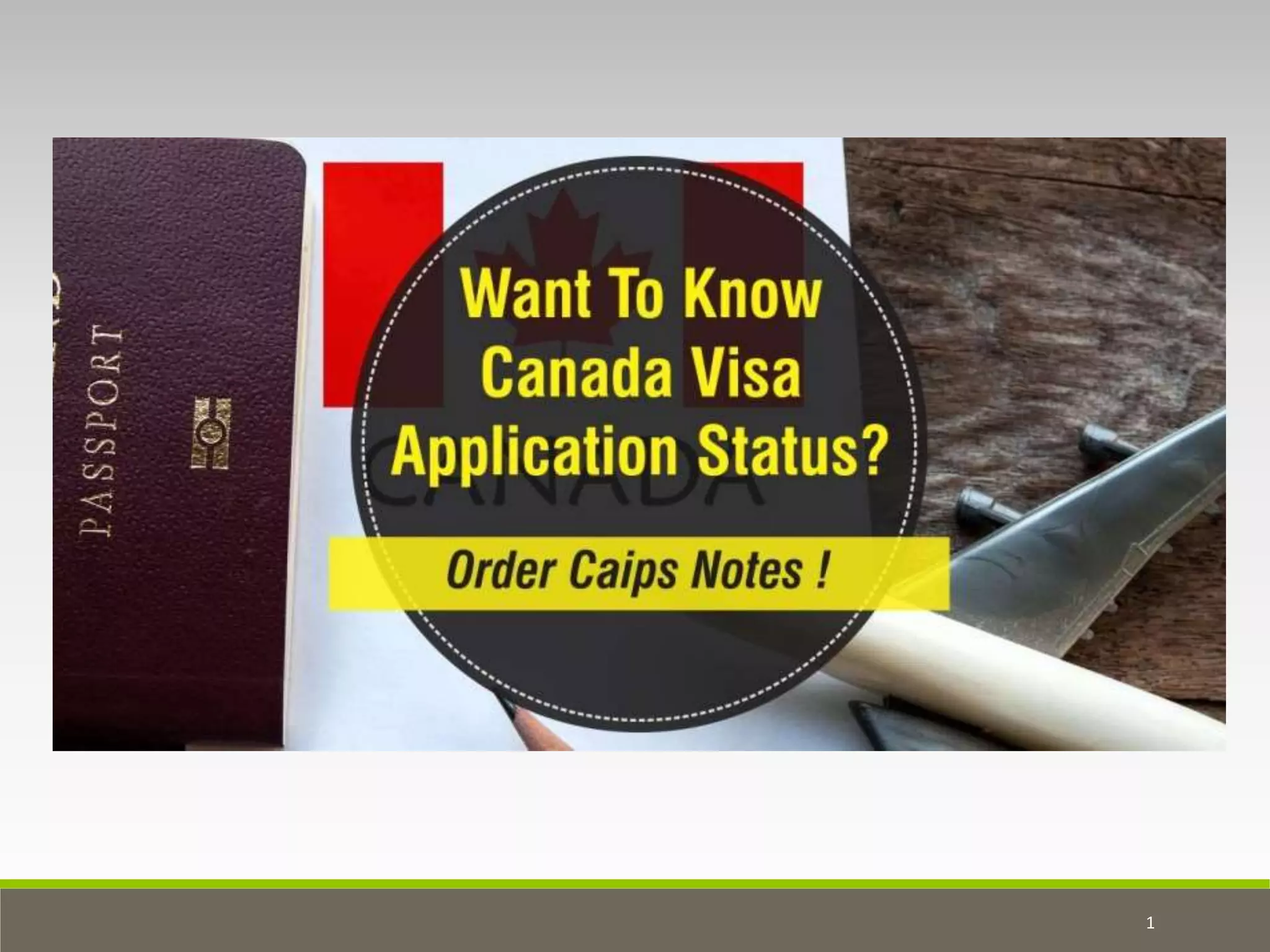 Want to know canada visa application status | PPT