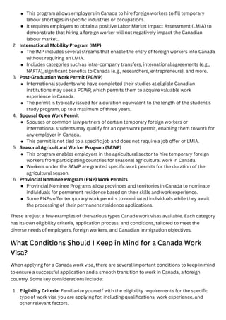 Want to work in Canada Learn about Canada Work Visa | PDF