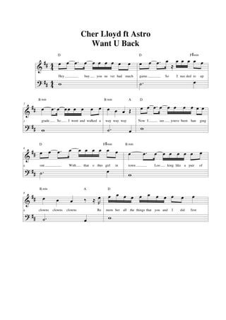 Want u back cher lloyd | PDF