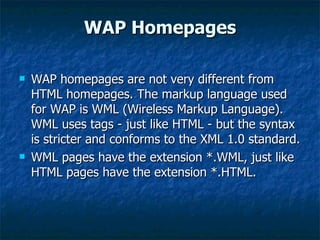 Wap | PPT | Internet | Computing