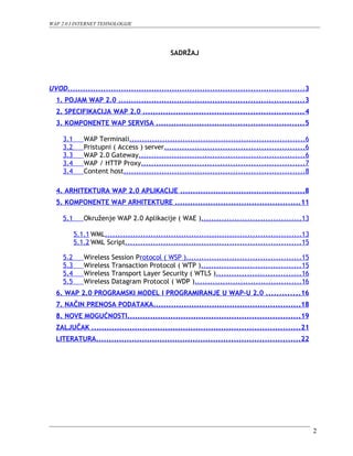 Wap 2.0 i internet tehnologije | PDF