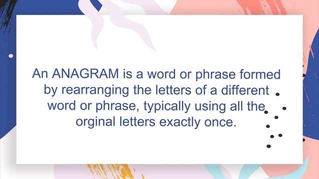 Anagrams | PPTX