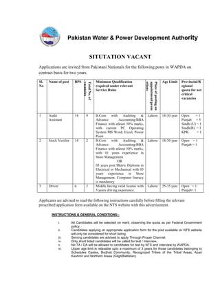 Wapda audit ad | PDF