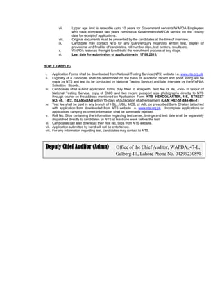 Wapda audit ad | PDF