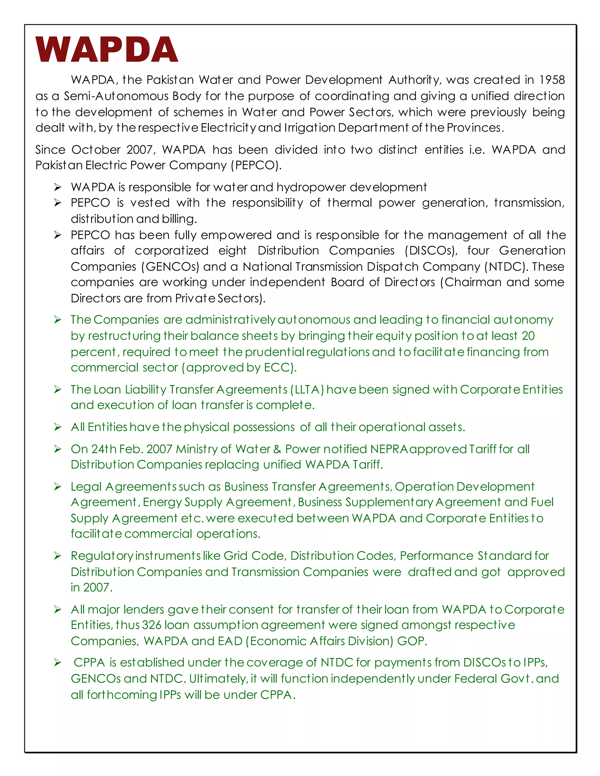 Wapda intership report by Manzar | DOCX