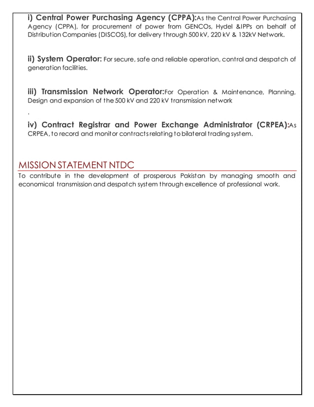 Wapda intership report by Manzar | DOCX