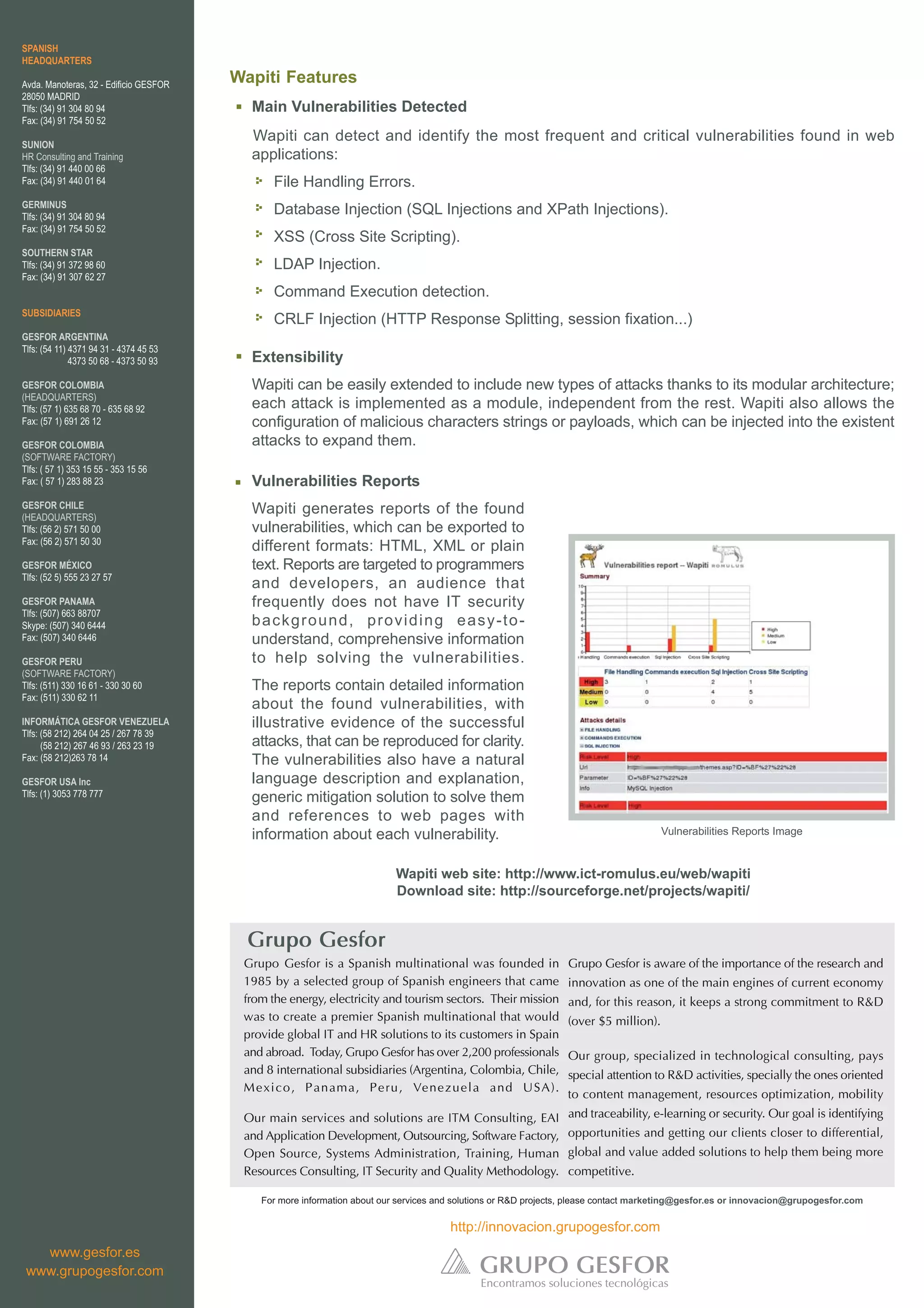 Wapiti brochure | PDF