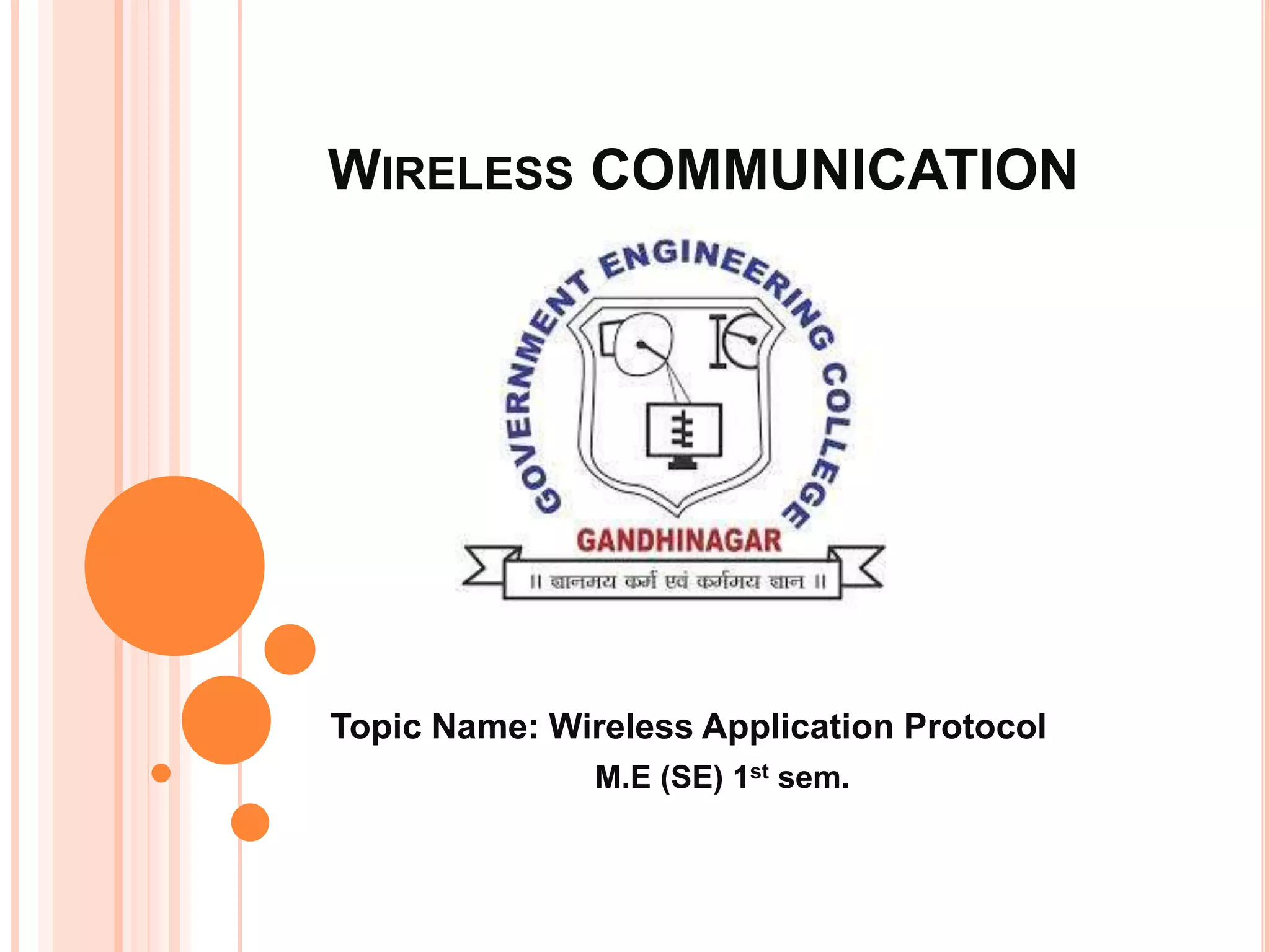 Wireless Application Protocol Ppt