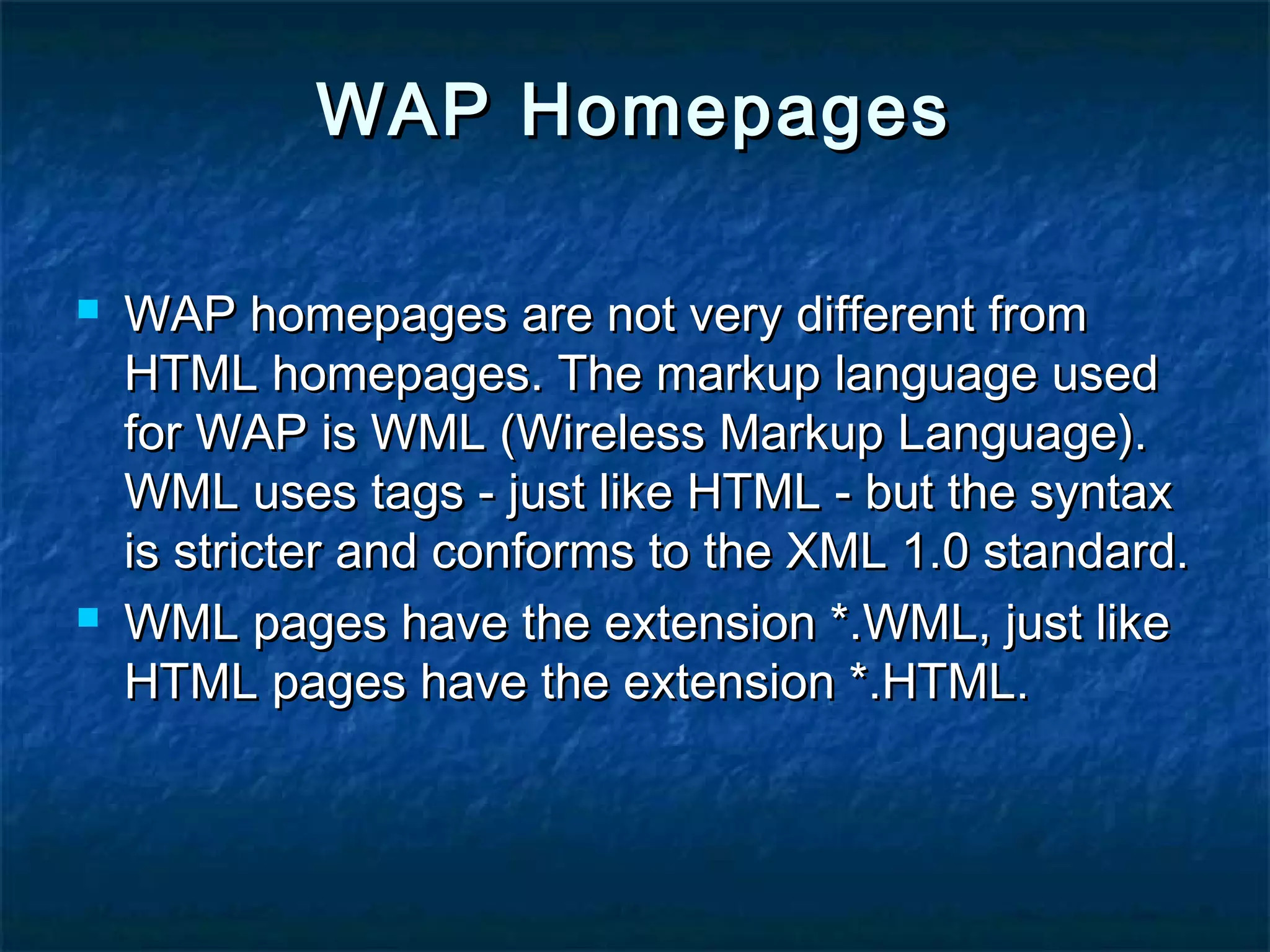 WAP Technology | PPT