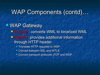 WAP Technology | PPT | Web Design and HTML | Internet