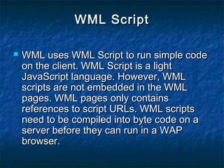 WAP Technology | PPT | Web Design and HTML | Internet