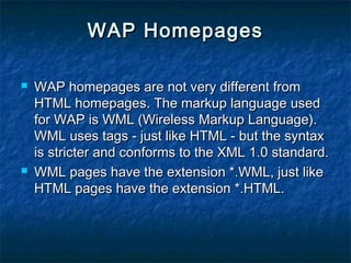 WAP Technology | PPT | Web Design and HTML | Internet