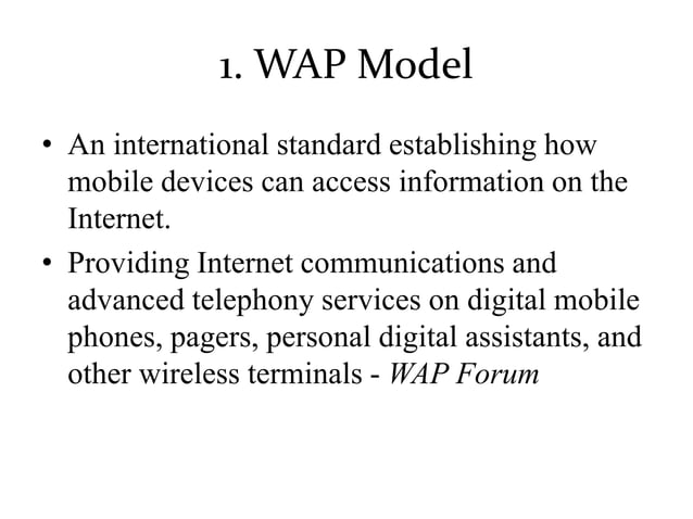 Wap & WML | PPT