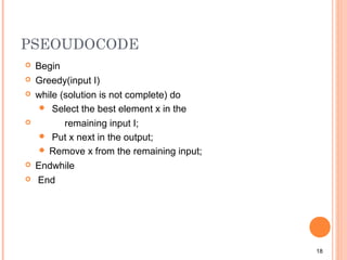 Greedy Algorithm | PPT