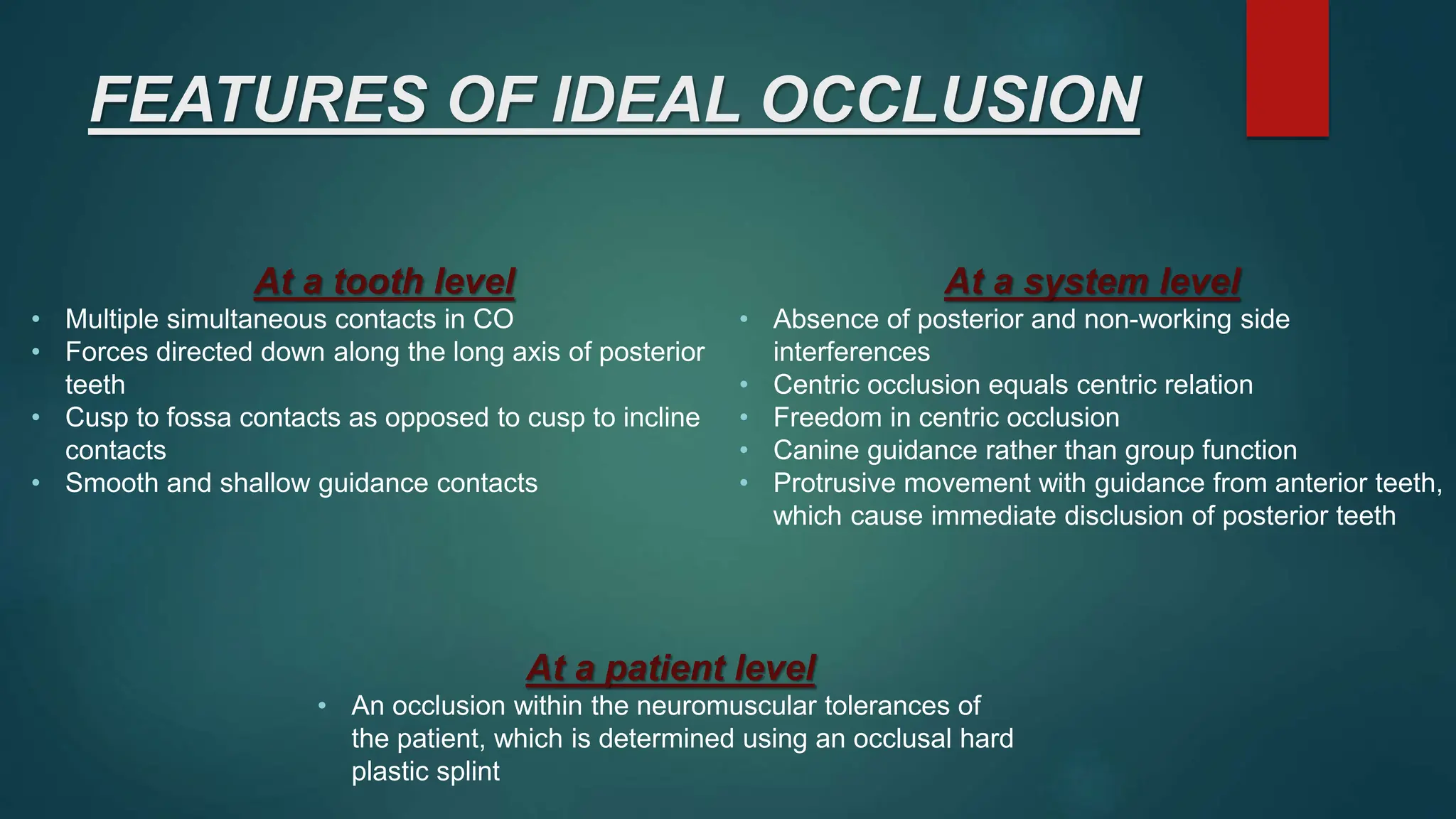 Dentistry pptx on topic of normal occlusion | PPT