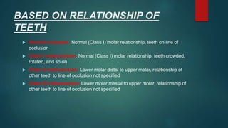 Dentistry pptx on topic of normal occlusion | PPTX