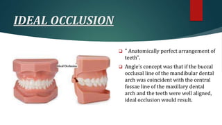 Dentistry pptx on topic of normal occlusion | PPT