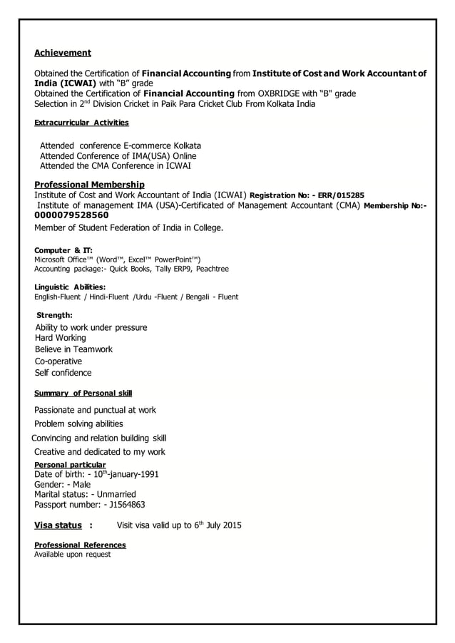 Waqar cv e1 | PDF