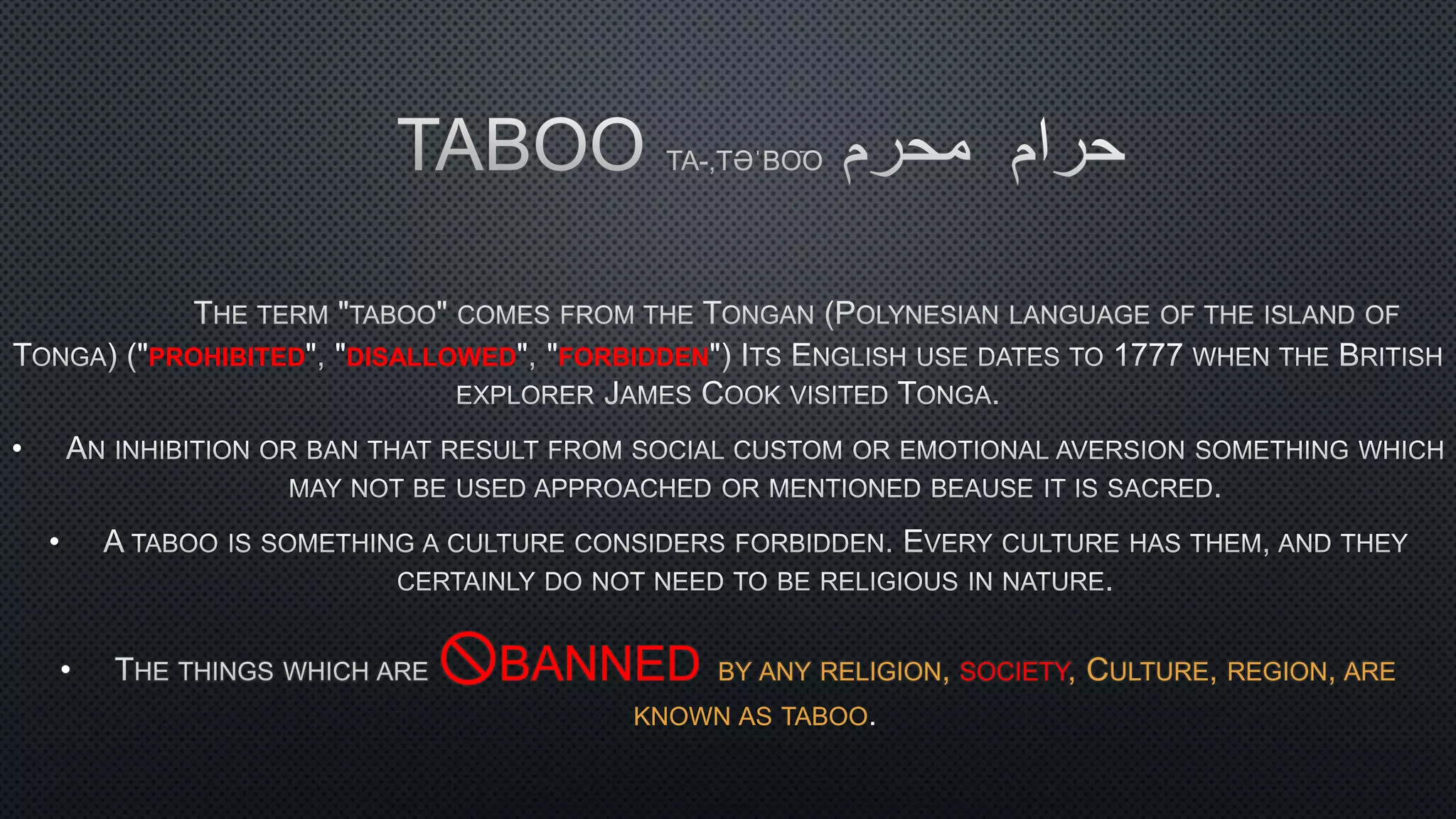 TABOO | PPTX
