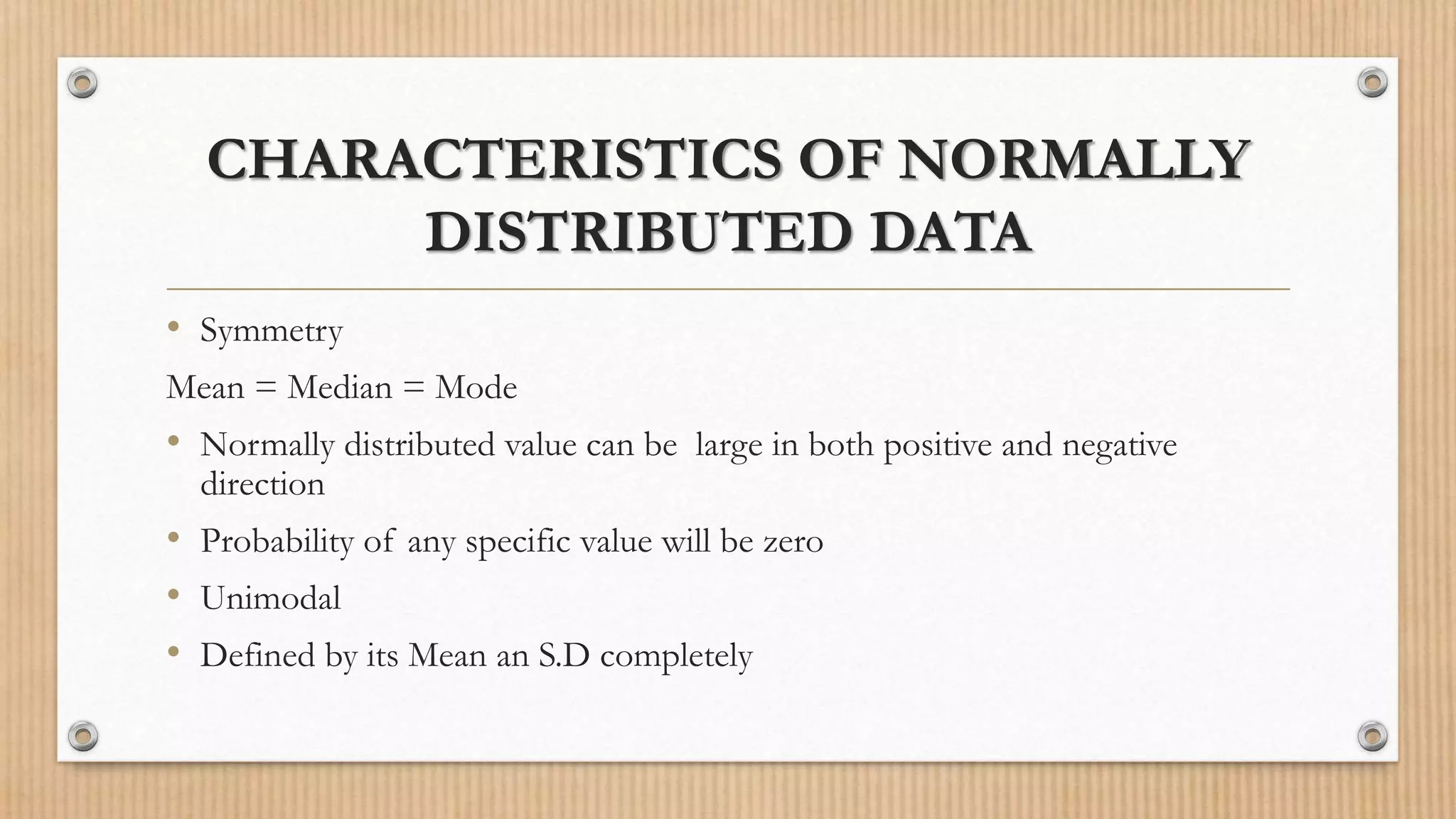 Normality evaluation in a data | PPTX