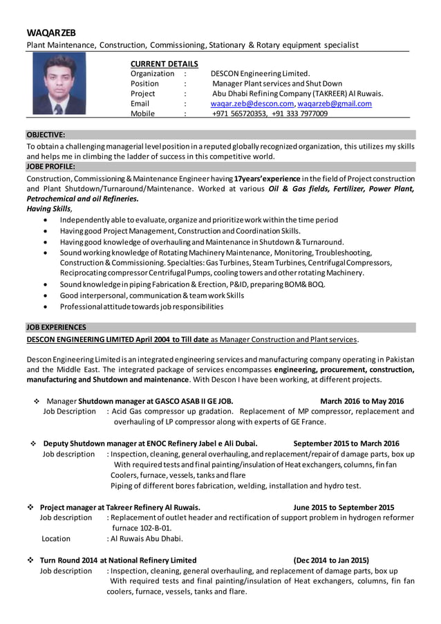Waqar zeb cv | PDF
