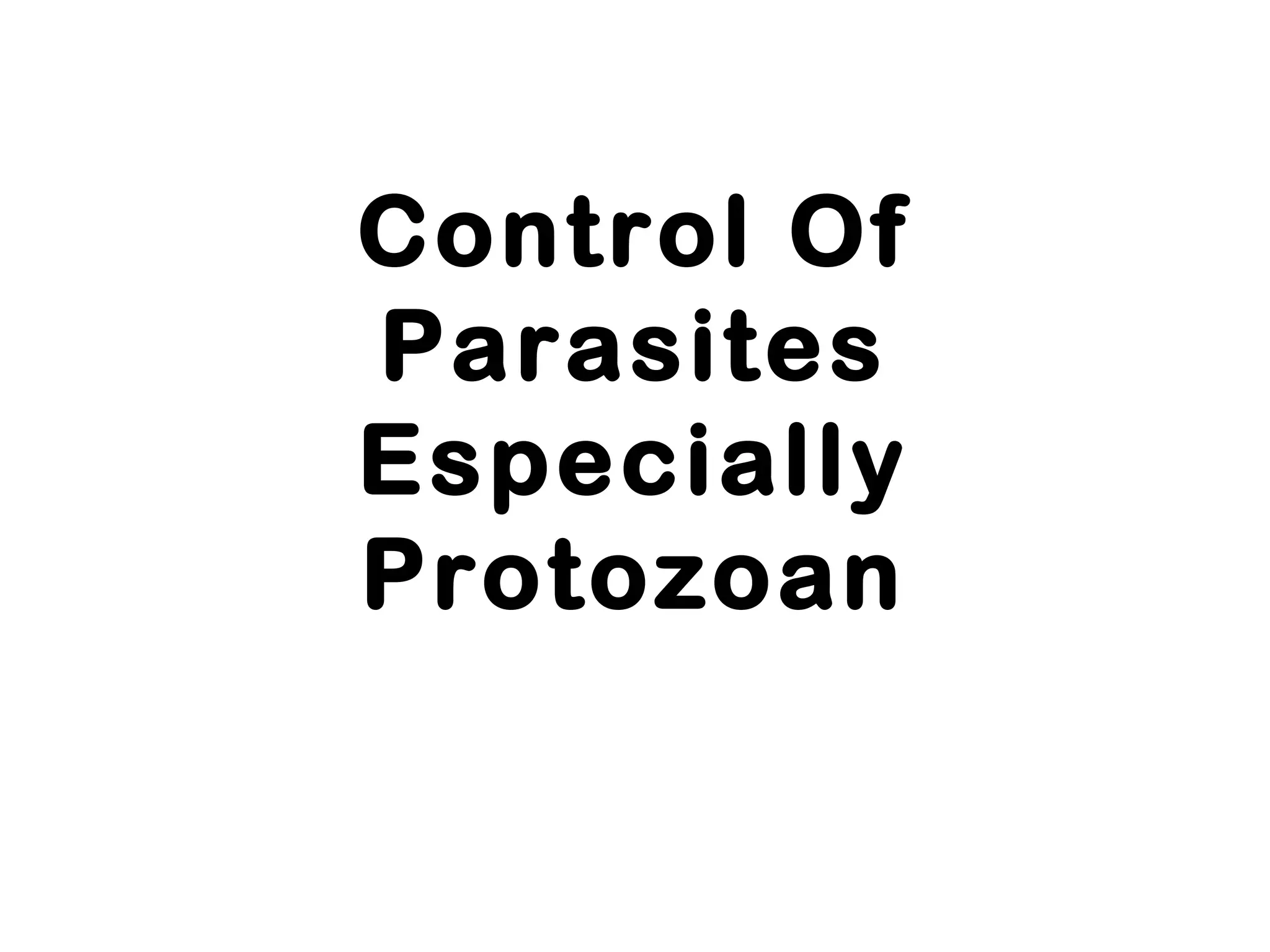 control of parasites | PPT