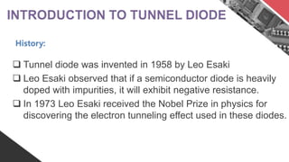 Tunnel Diode presentation | PPTX