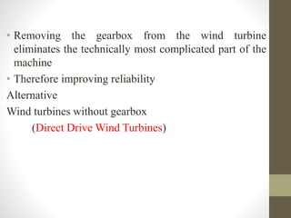 Direct drive vs Geared technology of HAWT | PPTX