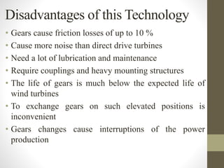 Direct drive vs Geared technology of HAWT | PPTX
